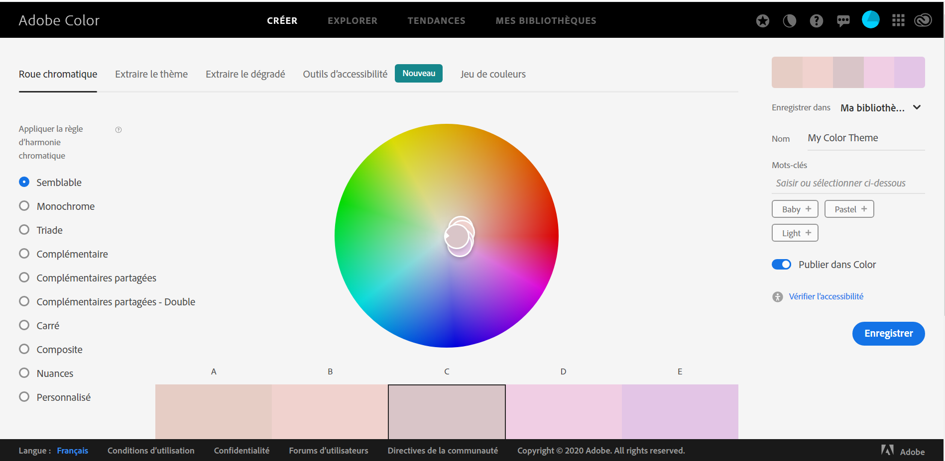 Adobe Color : Créez des Palettes de Couleurs pour vos projets